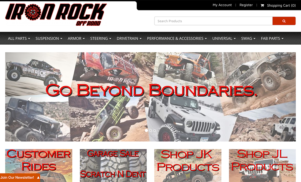 Iron Rock Off Road | National E-commerce SEO Campaign @ Agency Jet